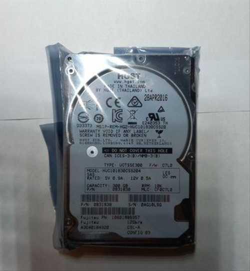 Hgst 300GB 10K SAS 12G 0B31838 HUC101830CSS204 NEW