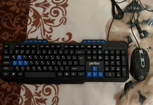 Игровая клавиатура" perfeo"с мышкой