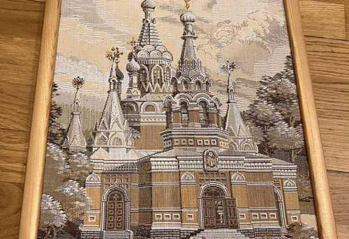 Интерьерная картина Храм вышивка