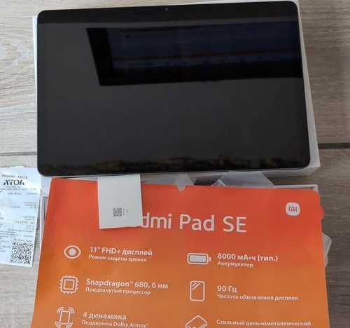 Планшет xiaomi redmi pad se 6 128gb