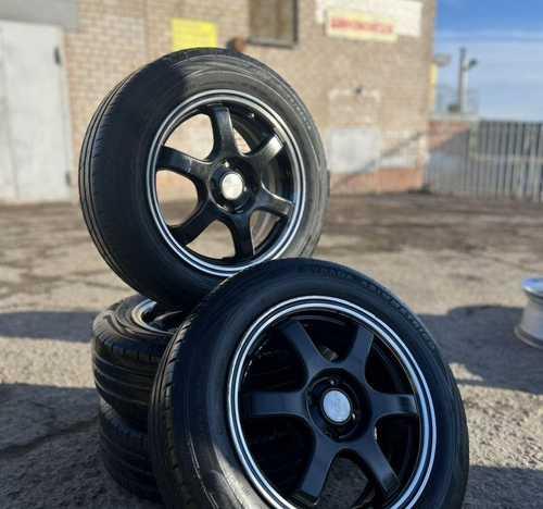 Диски r15 4x100 с летней резиной Rio/Solaris