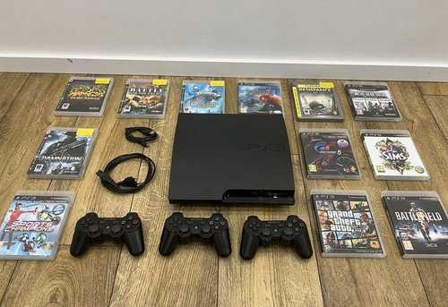 Sony PS3 + 3 джойстика + игры