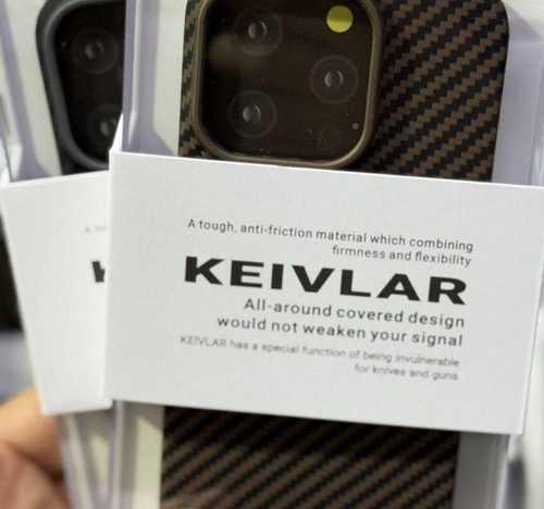 Чехол Kevlar на iPhone 16 Pro/ 16 Pro Max карбон