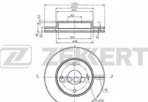 Диск торм. перед. Chery Fora 06- bs-6207 Zekkert