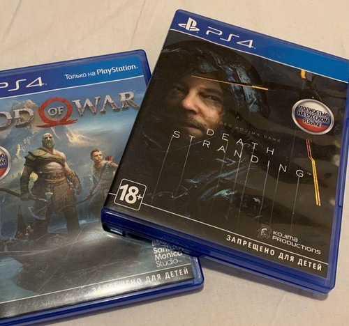 Игры для ps4 (god of war 4, death stranding)