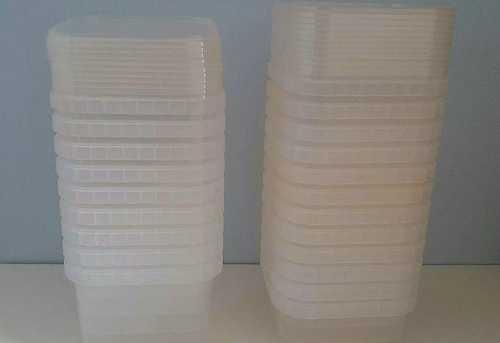 Пищевые пластиковые контейнеры с крышками 1л 650мл