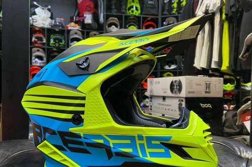 Шлем Acerbis X-track Light Blue/Fluo Yellow