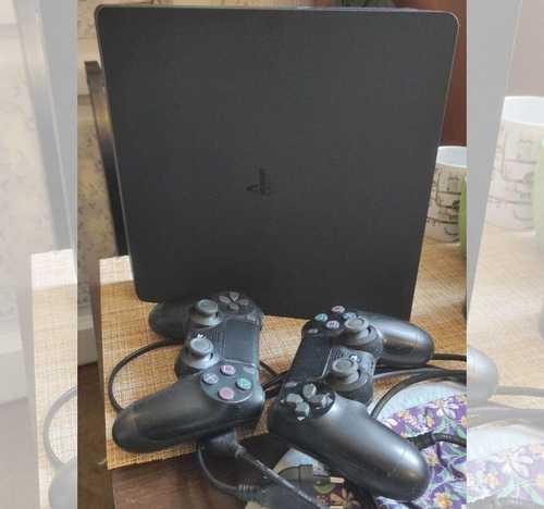 Sony playstation 4 slim 1tb 2 геймпада