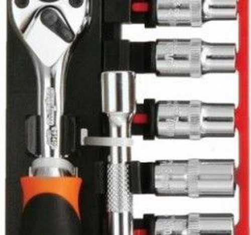 Набор головок торцевых с аксессуарами 1/4"DR. 4-13
