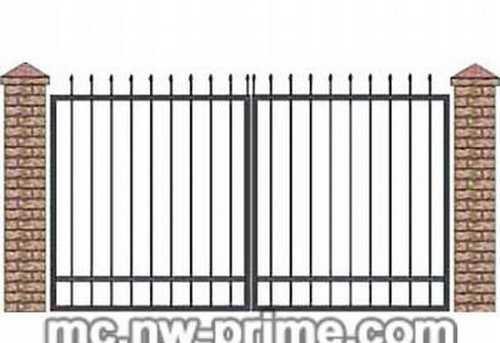 Кованые металлические ворота - «Прайм-мк-2341231»