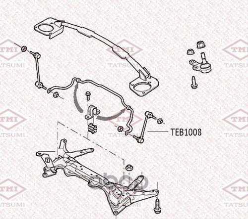 Стойка стабилизатора перед прав/лев ford Fo