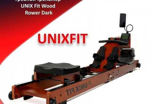 Гребной тренажер unix Fit Wood Rower Dark