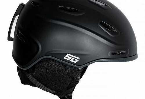 Шлем зимний STG HK004, M (54-58 см), черный с серы
