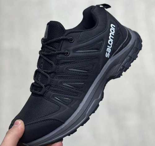 Кроссовки мужские salomon black RG термо зима