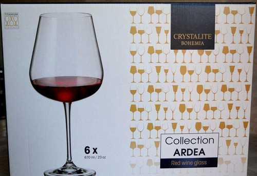 Бокалы для красного вина Bohemia Ardea 670 ml 6шт