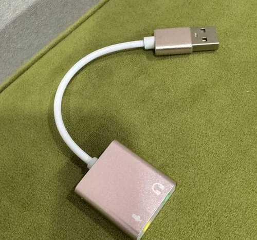 Переходник с usb на наушники и микрофон