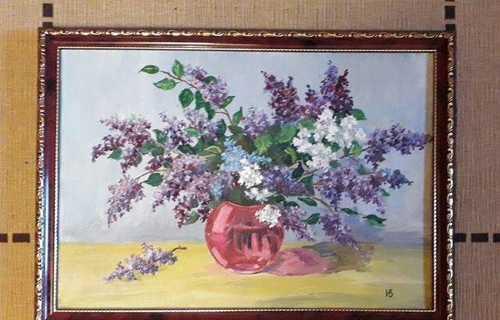 Картина "Сирень", холст, масло, художник В.Игаев
