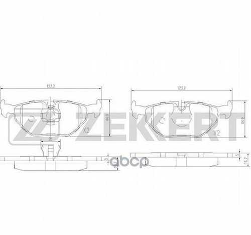 Колодки торм. диск. задн. BMW 3 (E30 E36) 86- 5