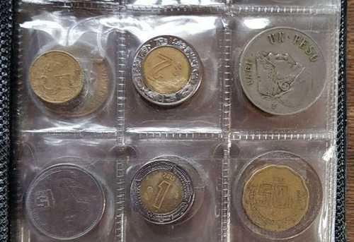Набор монет Мексика 21 шт.,с юбилейкой