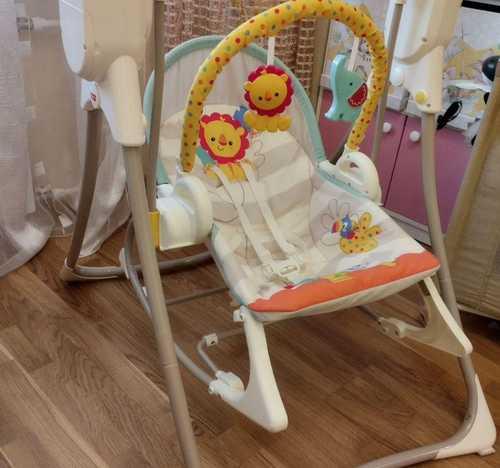 Качели Fisher-Price Слоненок и львенок