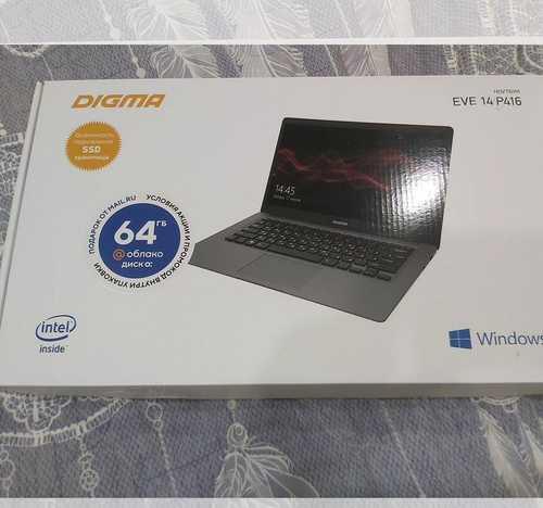 Ноутбук digma EVE 14 P416 (SSD-128-GB)