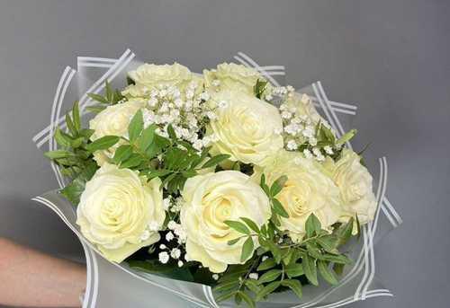 Розы букет из белых роз цветы доставка