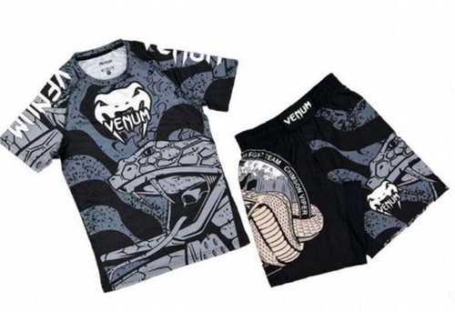 Комплект шорты/футболка venum UFC(viper), цвет чер