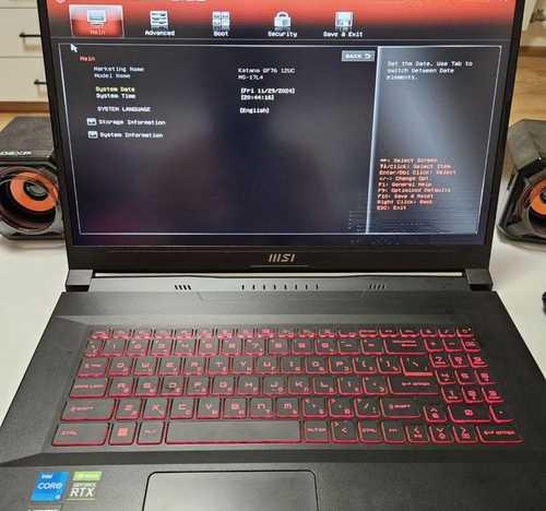 Игровой ноутбук msi katanartx 3050