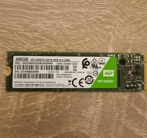 240 gb WD green Накопитель/диск