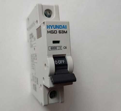 Автоматический выключатель Hyundai HGD63-M 6А 6кА
