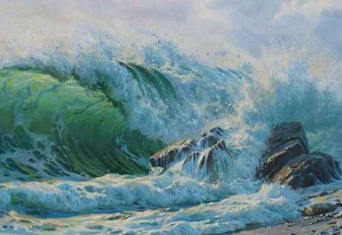 Картины разные маслом энергия моря шторм и волны