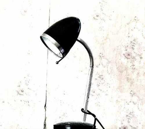 Лампа настольная черная хром лофт