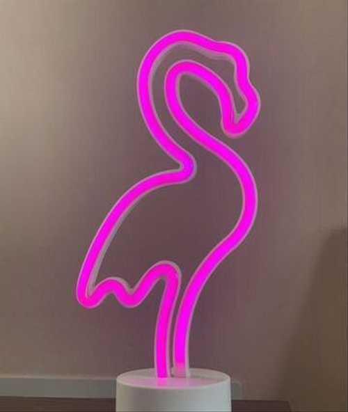 Неоновый Led светильник Фламинго