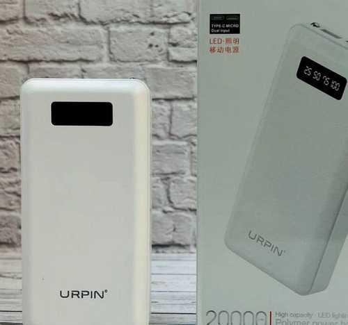 Повербанк urpin P2 20000 мАч с LED-дисплеем