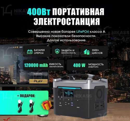 Портативная зарядная станция 120 000 мАч