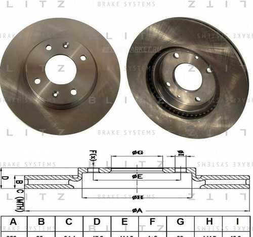 Blitz BS0218 Диск тормозной вентилируемый перед