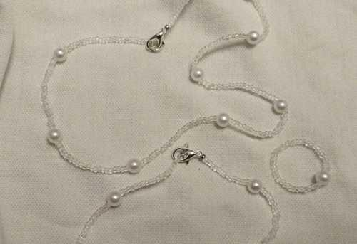 Ожерелье из бисера и бусин