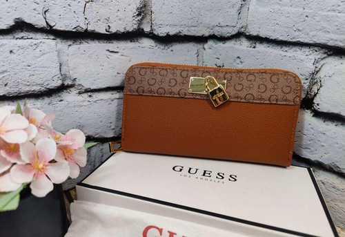 Портмоне Guess кошелёк коричневый СПБ