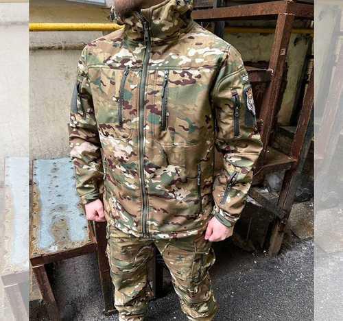 Костюм тактический мужской softshell rus мультикам