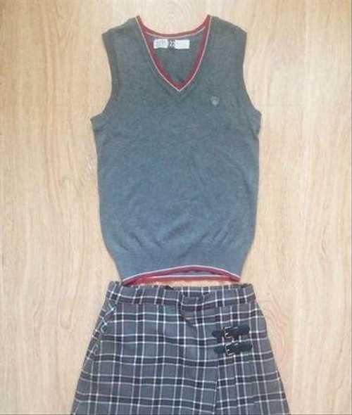 Школьная юбка и жилетка Samm