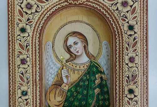Икона Святой Ангел Хранитель береста