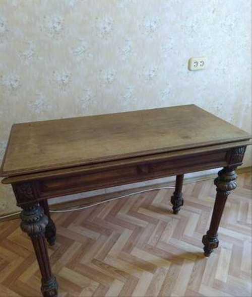 Старинный антикварный ломберный столик