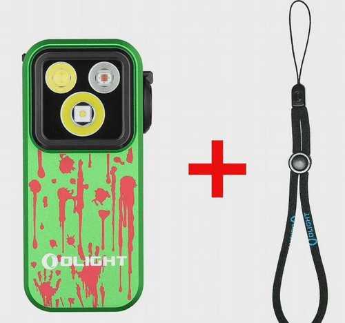Фонарик Olight Oclip Pro Красный, Zombie Green