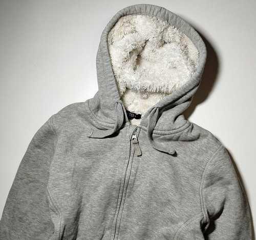 Зип-худи с мехом y2k Abercrombie Hollister fur