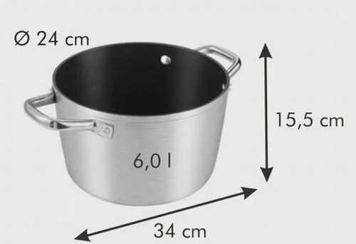 Кастрюля Tescoma grandchef, 6 л, диаметр 24 см нов