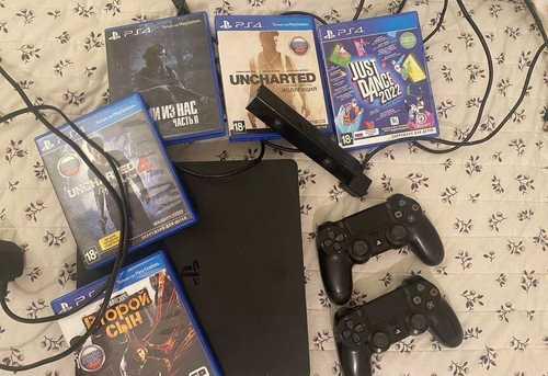 Sony PS4 slim 500gb+камера+2 дуалшока