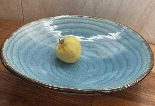 Керамическое блюдо, круглая тарелка, ваза, декор
