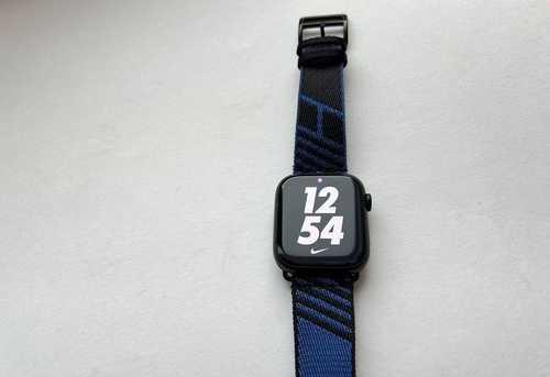 Apple Watch 7 gps 45 mm nike black Hermes ремень