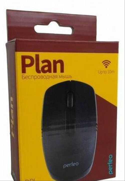 Мышь беспроводная Perfeo Plan 3 кн. DPI 1200, USB