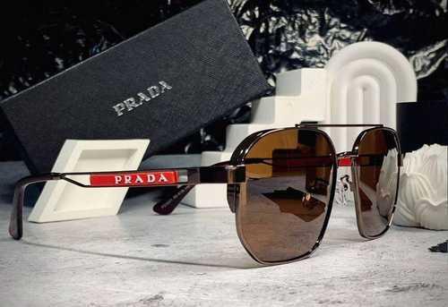 Очки Prada Aviator коричневые